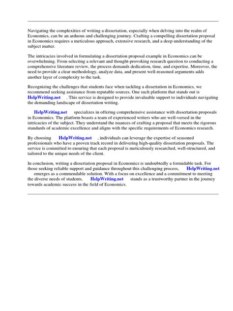 Dissertation Proposal Example Economics Pdf Thesis Economics