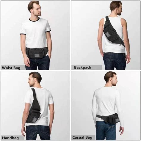 Tactical Fanny Pack Gun Holster Concealed Carry Waist Bag With Usa