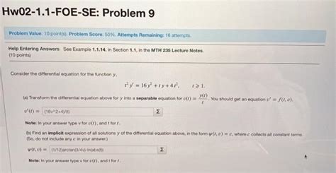 Solved Hw02 1 1 Foe Se Problem 9 Problem Value 10