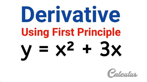How to differentiate y = x² + 3x using first principle of derivatives ...