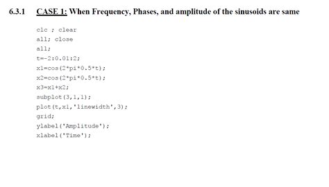 Solved Write A Octave Program Three Dt Sinusoids Cosine