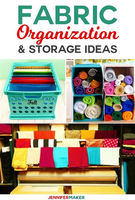 fabric organization ideas and storage solutions for your craft room