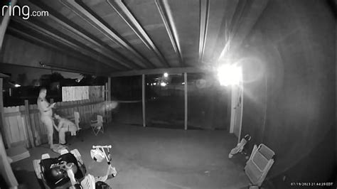 Wife Sucks And Fucks On Ring Camera While Gate Opens And She Gets Fucked From The Back For