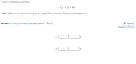 solved consider the following function t x x−5 2 step 3