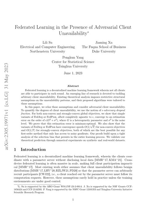 Pdf Federated Learning In The Presence Of Adversarial Client