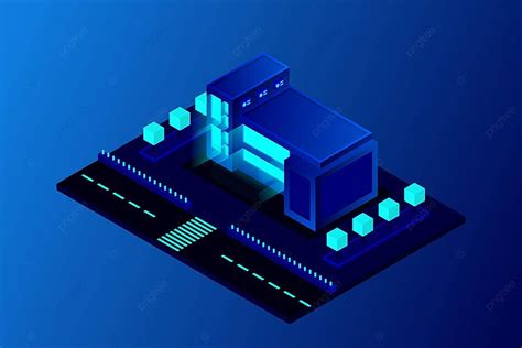 Isometric Vector Of Modern Intelligent Building Urban Infrastructure