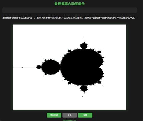 探索数学之美：分形几何之在线交互式曼德博集合动画演示工具 csdn博客