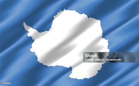 남극 그래픽의 실크 물결 모양의 플래그 물결 모양의 남극 국기 그림 리플드 남극 국가 플래그는 자유 애국심 독립의 상징이다 0명에 대한 스톡 벡터 아트 및 기타 이미지