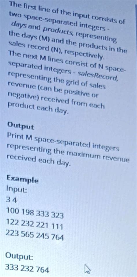 The First Line Of The Input Consists Of Two StudyX