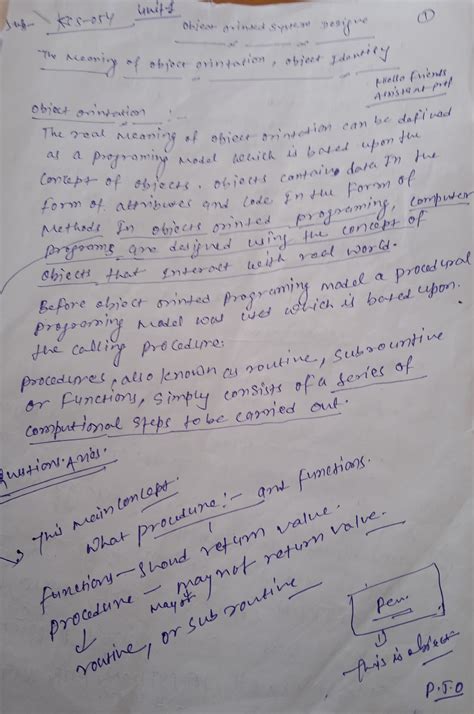 Object Oriented System Design Btech Studocu