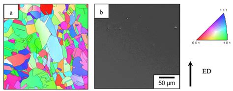 A Typical Orientation Imaging Microscopy Oim Map And B