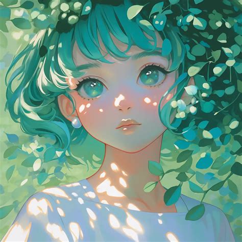 葉陰に包まれる緑アイコン｜イラスト・フリー素材なら「シンテリ」