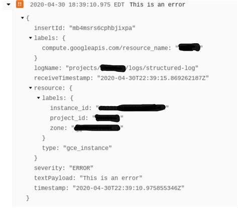 Use Logs Severity With Google Compute Engine And The Cloud Logging Agent Stack Overflow