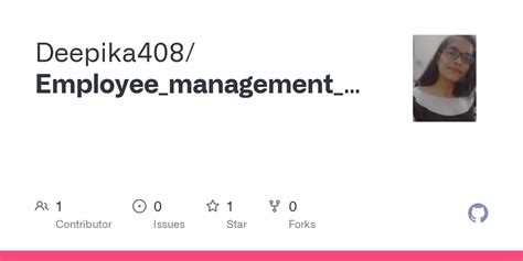 Github Deepika Employee Management System