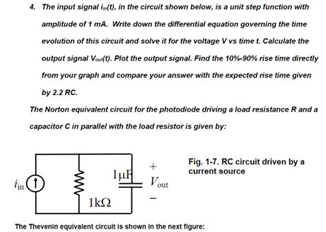 The Input Signal Iin T In The Circuit Shown Chegg