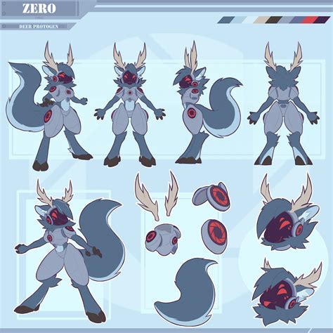Zero The Deer Protogen Ref Sheet Commission Art By Me Rfurry