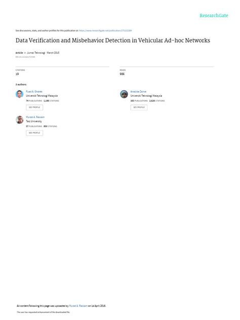 data verification and misbehavior detection in veh pdf