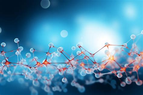 Premium Ai Image Abstract Molecular World In Vivid Colors Dna Neurons Scientific Structure