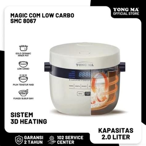 Jual Rice Cooker Yong Ma Smc 8067 Magic Com Low Carbo Yongma 2liter