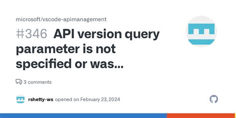 Api Version Query Parameter Is Not Specified Or Was Specified Incorrectly · Issue 346
