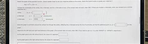 Solved Solve Asappsketch The Graph Of The Quadratic