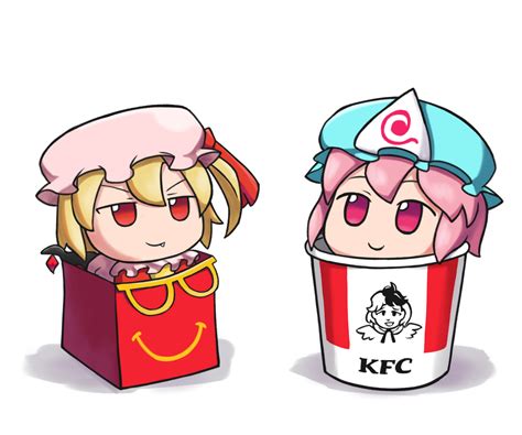 Flandre Scarlet Saigyouji Yuyuko And Niwatari Kutaka Touhou And 2