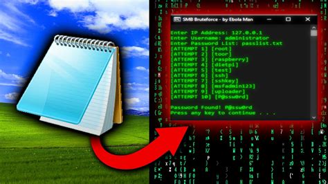 Password Cracker With Notepad Youtube