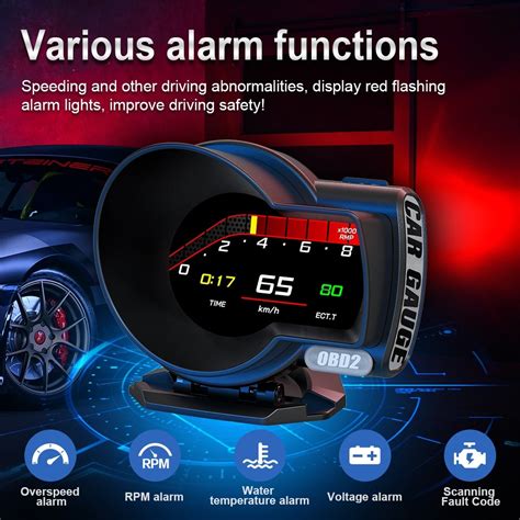 ∈ § Weiti F8 Plus Pro Car Obd Gps Obd2 Meter Digital Scanner Alarm Speed Gauge Display Hud Water