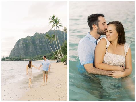 Honolulu Hawaii Engagement Photographer Ashley Alex Wedding