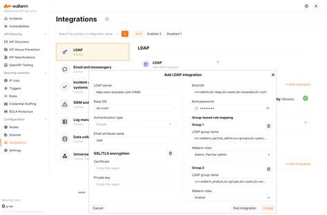 using ldap wallarm documentation