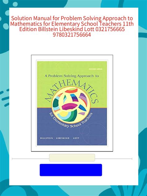 quickly access every chapter of solution manual for problem solving approach to mathematics for