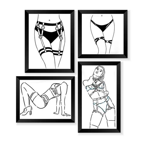 Erotic Art Harness Art Bondage Art Line Drawing Rope Bondage Sexy Line Art Sex Room Art