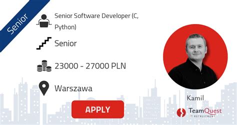 Praca Senior Software Developer C Python Warszawa Praca W It