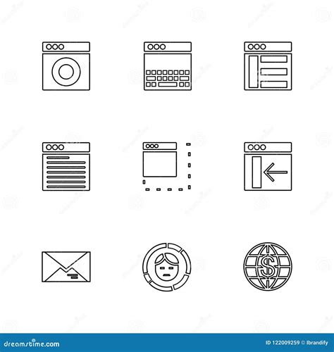 Website Web User Interface Web App Eps Icons Set Vector Stock Vector Illustration Of