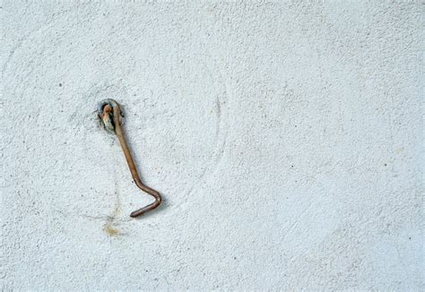 Metal Old Hook On Wall Of House With Empty Space For Insertion Stock Image Image Of Isolated