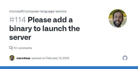 please add a binary to launch the server · issue 114 · microsoft