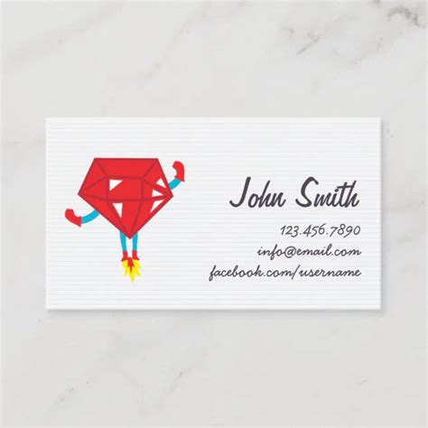 Ruby Ror Rails Coder Programmer Business Card Zazzle