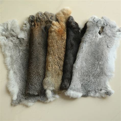 5pcs Genuine Rabbit Pelt Fur Skin Hides Tanned Real Bunny Leather For