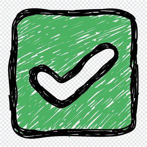 Checkbox Icon User Interface Concept Checkbox Doodle Hand Drawn Icon Stock Vector
