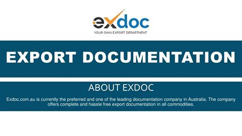 PPT Why Choose Exdoc For Export Documentation Services PowerPoint Presentation ID