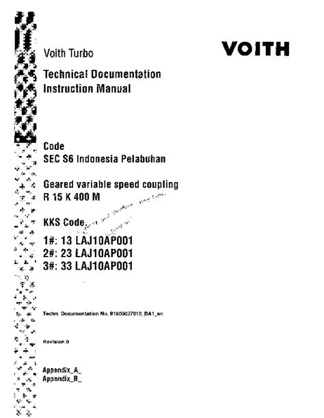Bfp Hydrocoupling Manual By Voith Pdfcoffeecom