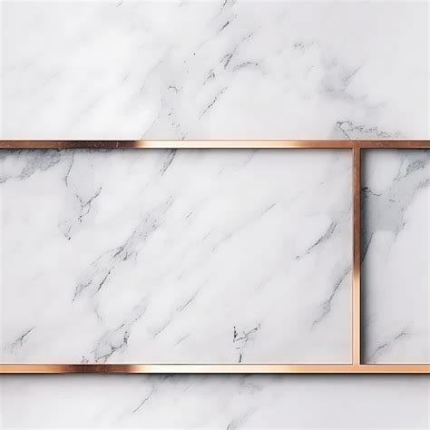 Premium Photo Rectangle Copper Frame On A Marble