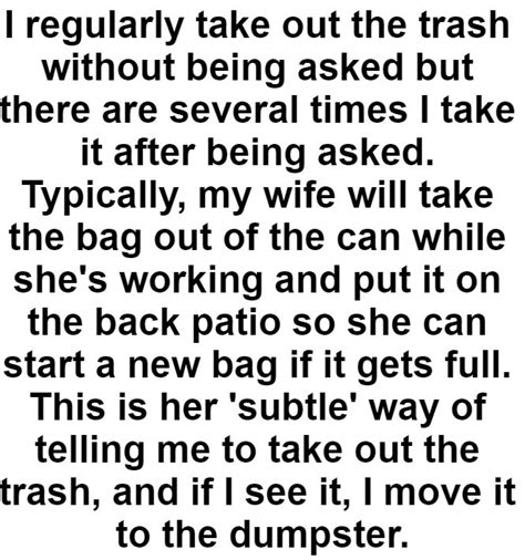 Trash Duty Sparks Unexpected Debate Over Gender Roles In Household Chores Gender Roles Weird