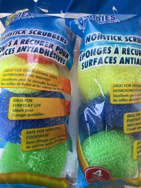 8 Pcs Scrubbies Plastic Pot Scrubbers Dish Kitchen Bathroom Cleaning Scourer Usa Ebay