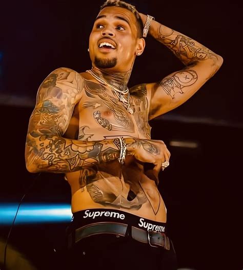 Chris Brown Tattoos 2023 Chris Brown Leg Tattoos Summer Too Hot