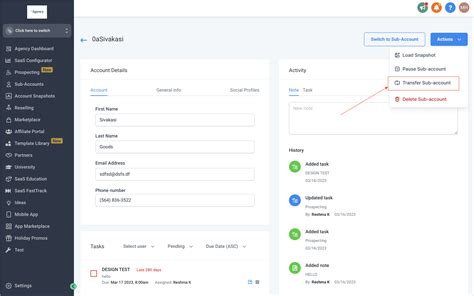 Sub Account Transfer Guide Highlevel Support Portal