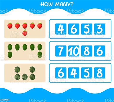 얼마나 많은 만화 과일 계산 게임 사전 쇼올 년 어린이와 유아를위한 교육 게임 0명에 대한 스톡 벡터 아트 및 기타 이미지 0명 가시여지 검색 Istock