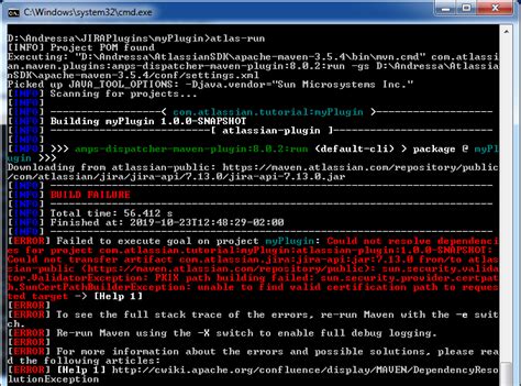 while creating plugin i get below error when i run atlas run command