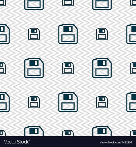 Floppy Disk Icon Sign Seamless Pattern Royalty Free Vector