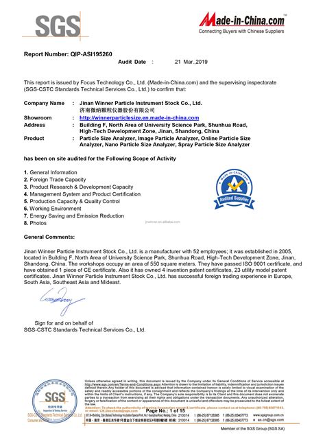 Winner 2006a Dual Beam Laser Particle Size Analyzer High Precision Further Gold Testing Machine